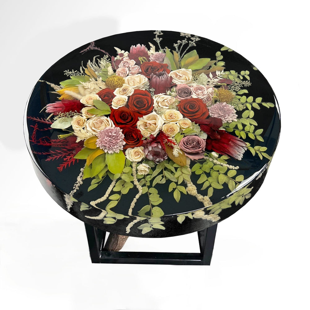 Beautiful Bouquet Preserved in 24" Coffee Table | DBANDREA